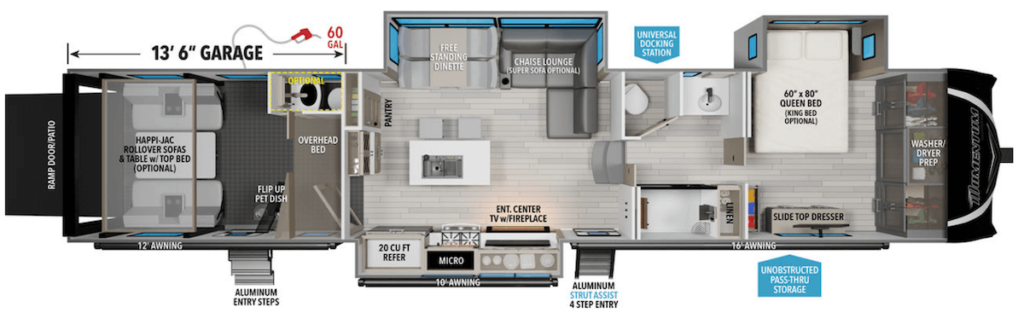 7 Grand Design Toy Hauler Floorplans | Camping World Blog