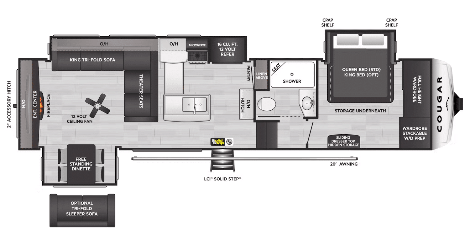 9 Intriguing Cougar Fifth Wheel Floor Plans | Camping World Blog