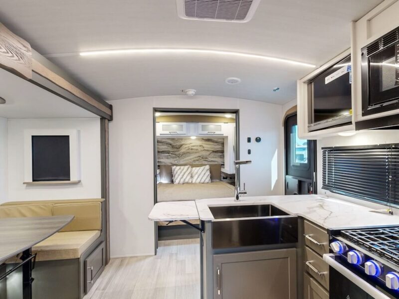 Need a Travel Trailer with Garage Space?