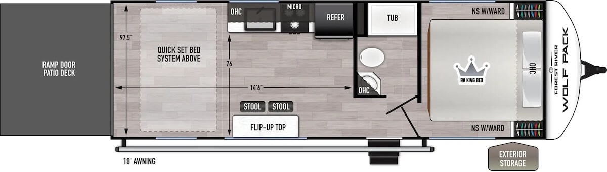 Find a Toy Hauler with a 14 Foot Garage